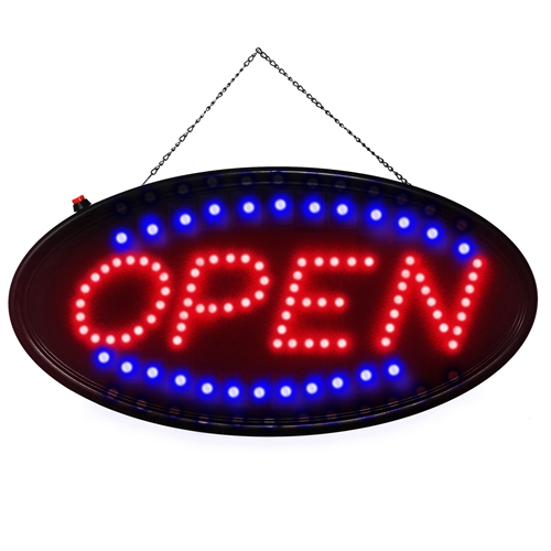 Ultra Bright LED Neon Open Sign Flash/Normal Lighting Store Business ...
