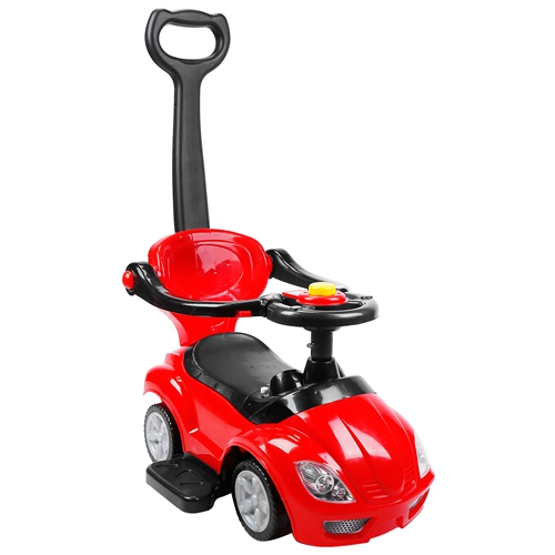 Ride on Push Car 4-Wheel Children Sliding Push Car W/ Colorful Flashing ...