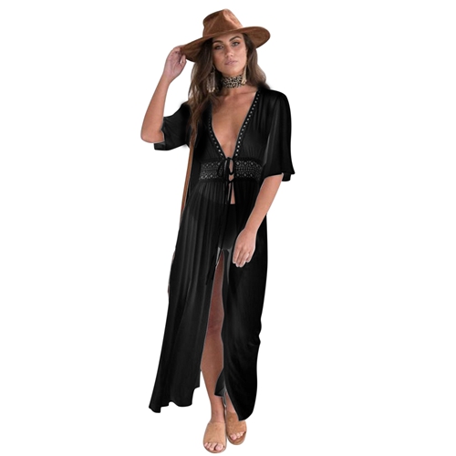 Women Lace Bathing Suit Long Sexy Bikini Swimwear Summer Cover Up Beach ...