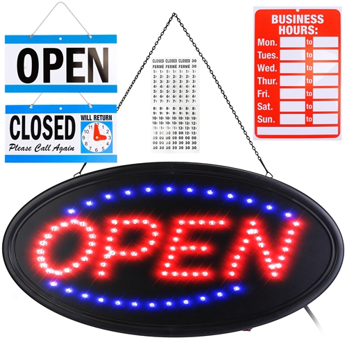 LED Open Sign 22.64x13.78In Business Neon Open Sign Advertisement Board ...