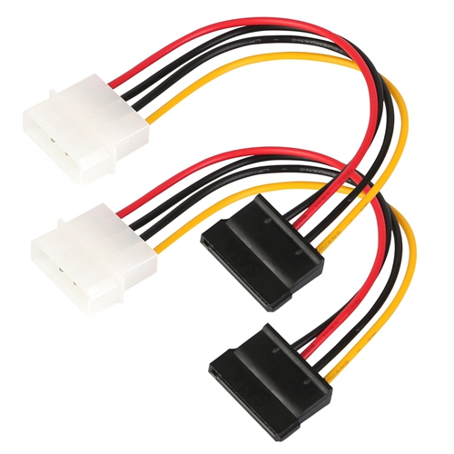 2 Packs 4 Pin Male To 15Pin Female Data Cable Adapter Converter Hard ...