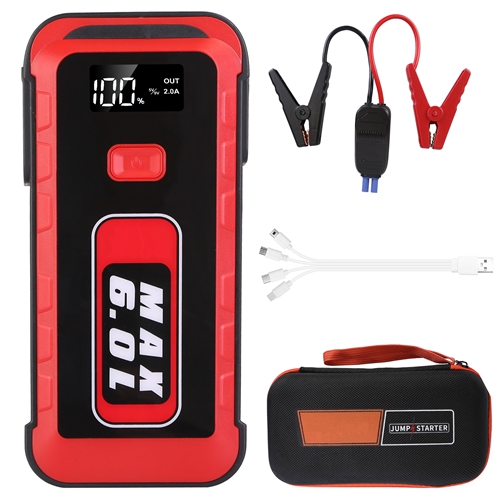 Car Jump Starter Booster 2500A Peak 25800mAh Battery Charger Power Bank ...