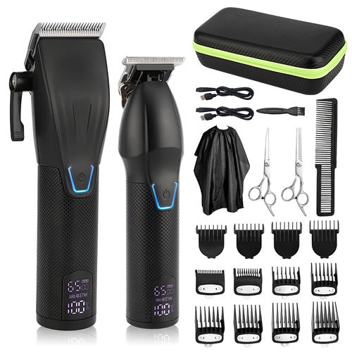 Cordless Clipper Trimmer Set for Men Electric Barber Clipper Hair ...