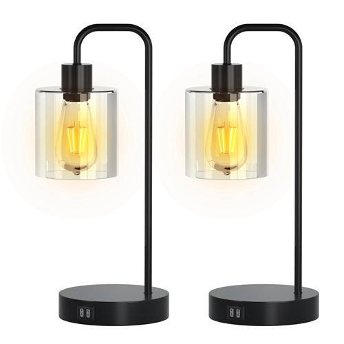 2Packs Touch Control Table Lamp 3-Way Dimmable Nightstand Reading Lamp ...