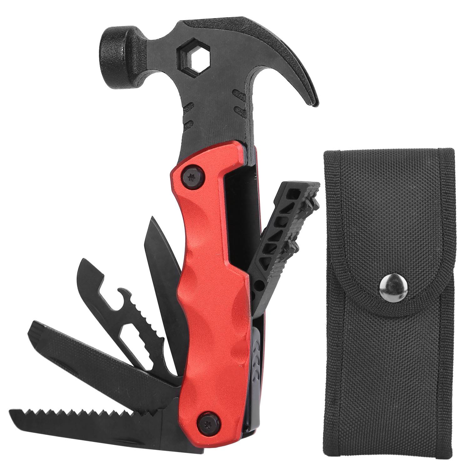 13 In 1 Multi-tool Hammer Outdoor Camping Survival Tools with Pouch Bag ...