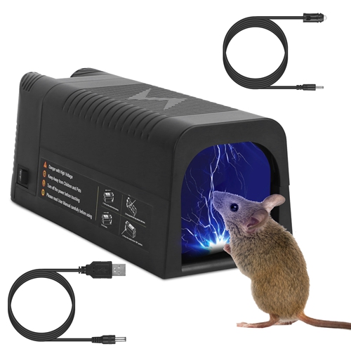 Electric Rat Trap Reusable Mice Trap Rodent Zapper Indoor Pest Control ...