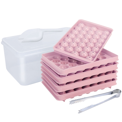 4 Packs Small Ice Cube Trays Mini Circle Ice Cube Tray Round Ice Ball ...