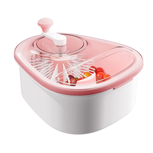 Fruit Vegetable Cleaning Device Salad Manual Washing Spinner with Brush ...