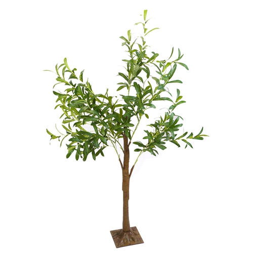 4FT 180Pcs LED Beads Lighted Olive Tree Artificial Greenery Tree with ...