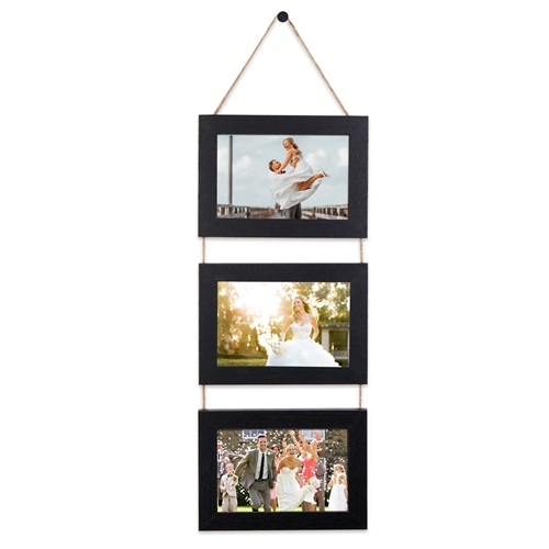 4x6IN Wall Hanging Picture Collage Frame 3-Opening Wall Decor Without ...