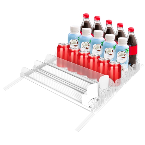 Drink Organizer for Fridge Spring Loaded Beverage Dispenser Width ...