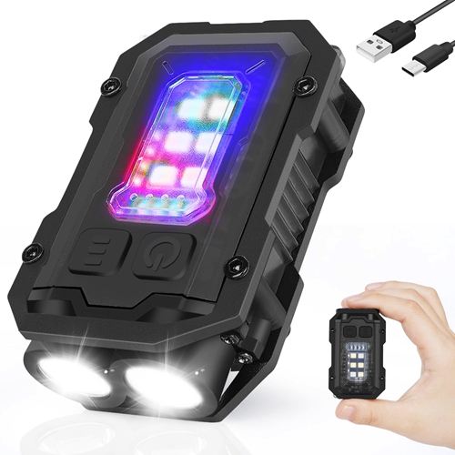 Mini Pocket Keychain Flashlight EDC Flashlight LED COB Portable Clip on ...