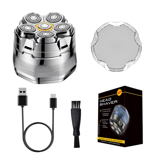 Cordless Electric Head Shaver For Men 6D Magnetic Floating Head IPX6 ...
