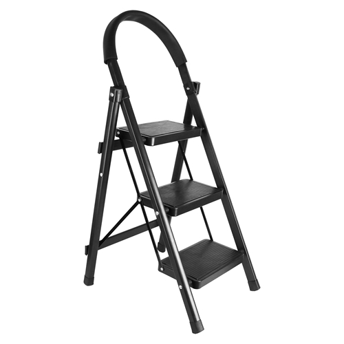 3-Step Foldable Ladder With Wide Anti-Slip Pedal Safety Locking Design ...