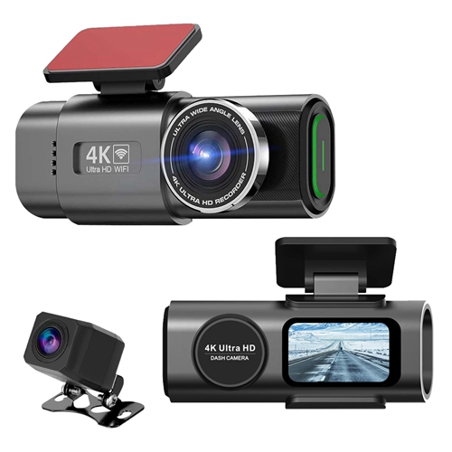 4K/1080P Dual Chanel Car Dash Cam 2.4GHz WiFi Car Camera Mini Driving ...