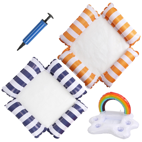 3 Pack Inflatable Pool Floats for Adult 1 Drink & Snack Float 2 Water ...